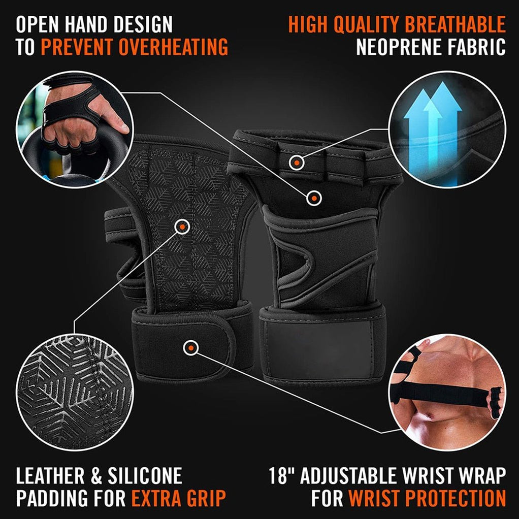 MaxLift Open-Back Gloves: Unleash Your Strength — Flamin' Fitness
